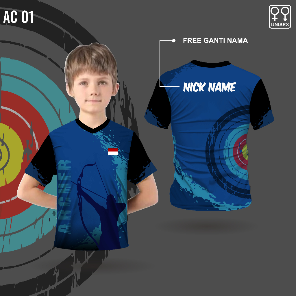 Jual Jersey anak panahan baju panahan kaos olahraga panahan archery ...
