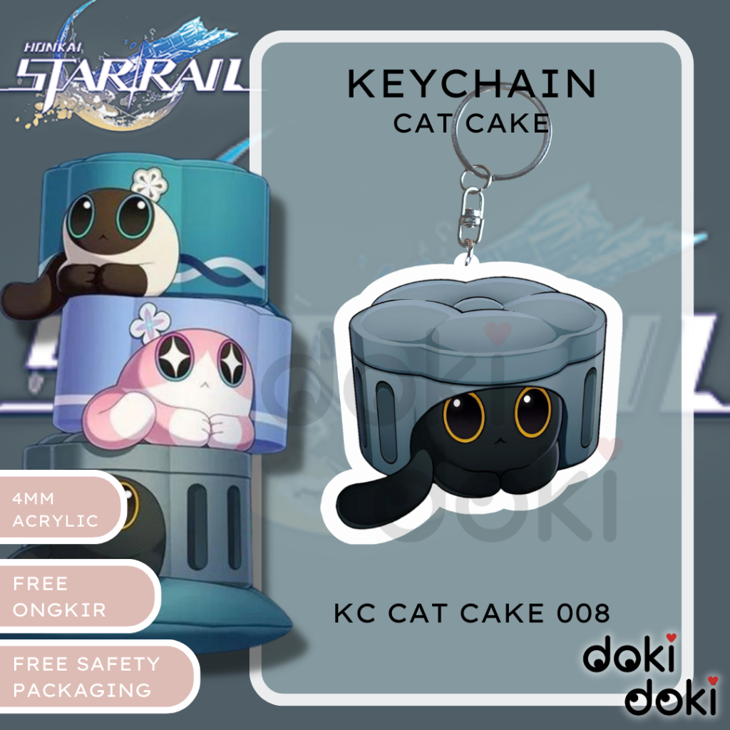 Jual GANTUNGAN KUNCI KEYCHAIN RUAN MEI CREATION CAT CAKE HONKAI STAR ...