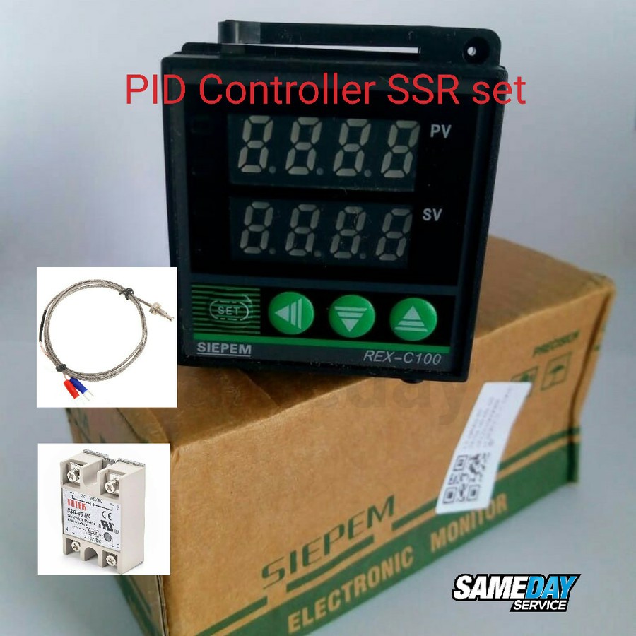 Jual PID REX C-100 Temperature Controller Termostat Set SSR 40DA Thermocouple | Shopee Indonesia