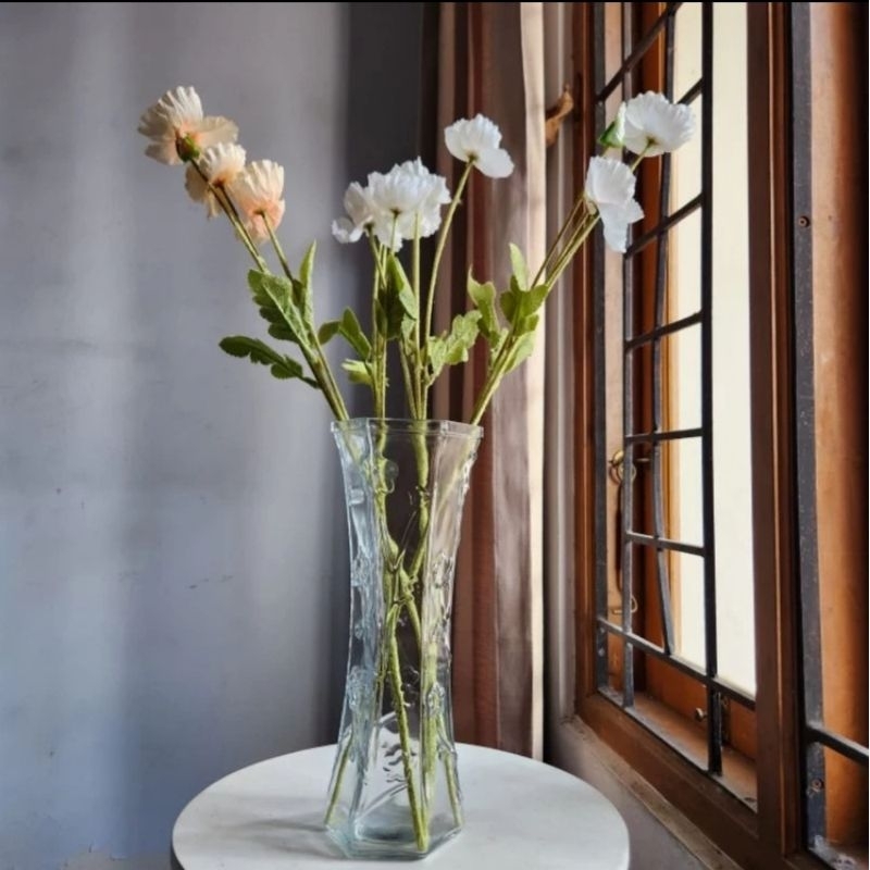 Jual Vas Kaca - Rigged Glass Flower Vase - Nordic Glass Vase - Vas ...