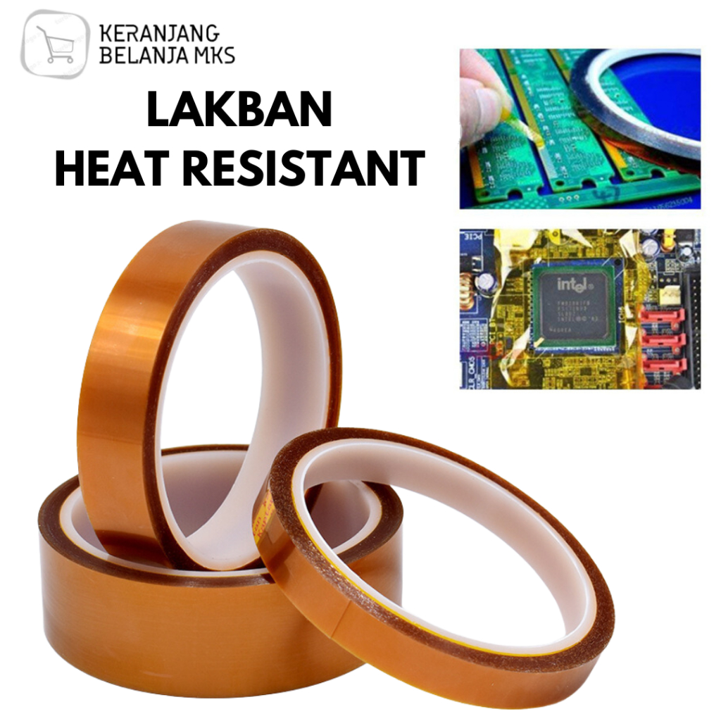 Jual Lakban Anti Panas Tape Isolasi Selotip Perekat Heat Resistant High ...