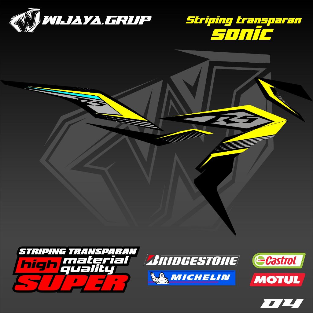 Jual Striping motor sonic honda 150L - striping transparan uv maxdecal ...