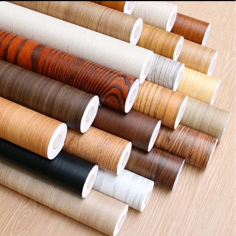 Jual WALLPAPER STIKER 45cm x -+8Meter motif kayu / stiker motif papan ...