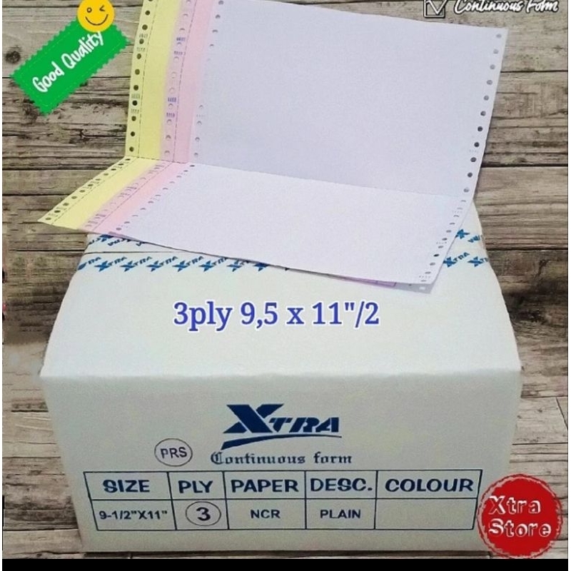 Jual kertas continuous form 3ply 9.5x11 bagi2 kertas rangkap 3ply ...