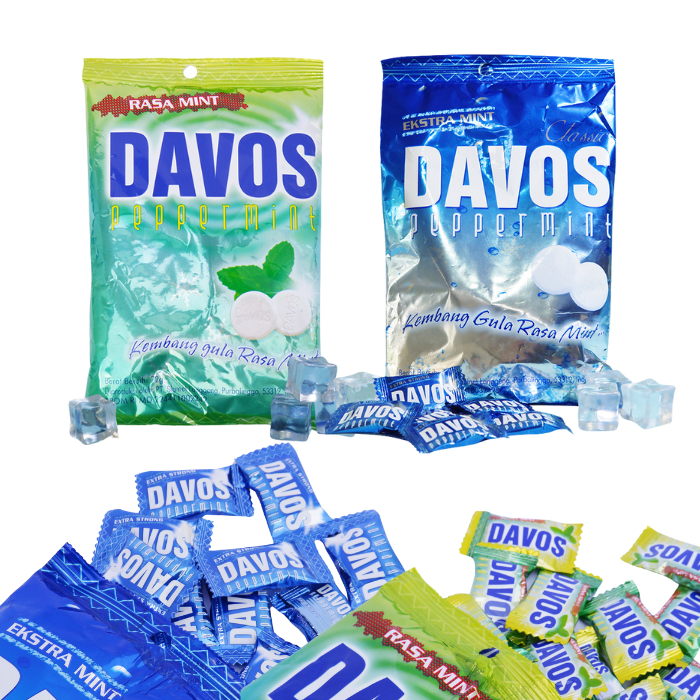Jual Permen Davos Rasa Mint Dan Extra Mint Kantong 72 Gr | Shopee Indonesia