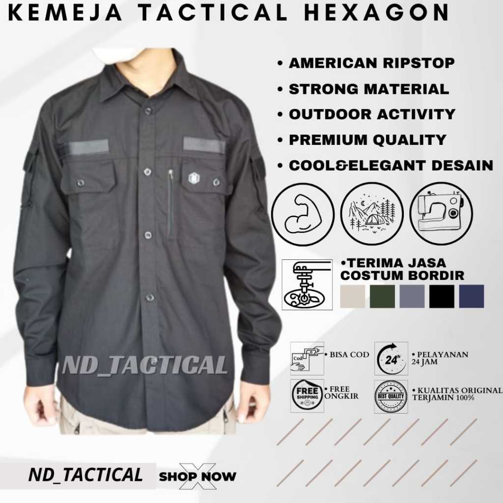Jual Kemeja Lapangan Tactical Hexagon PDH PDL Outdoor Ripstop Original ...