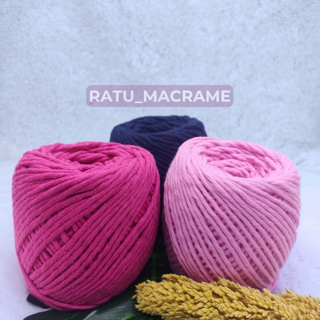 Jual Tali Katun Macrame SINGLE STRAND 2MM 100GR 1PLY (PART 1) | Shopee ...