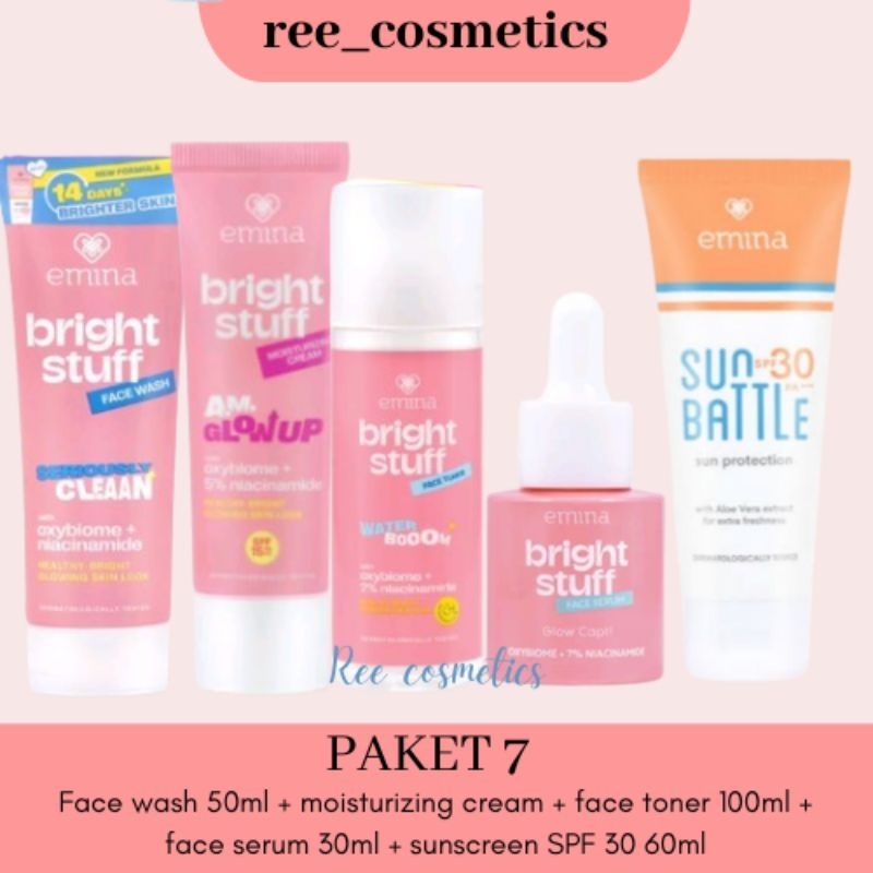 Jual Emina Bright Stuff Paket Lengkap Skincare 1 Set | Emina Paket ...