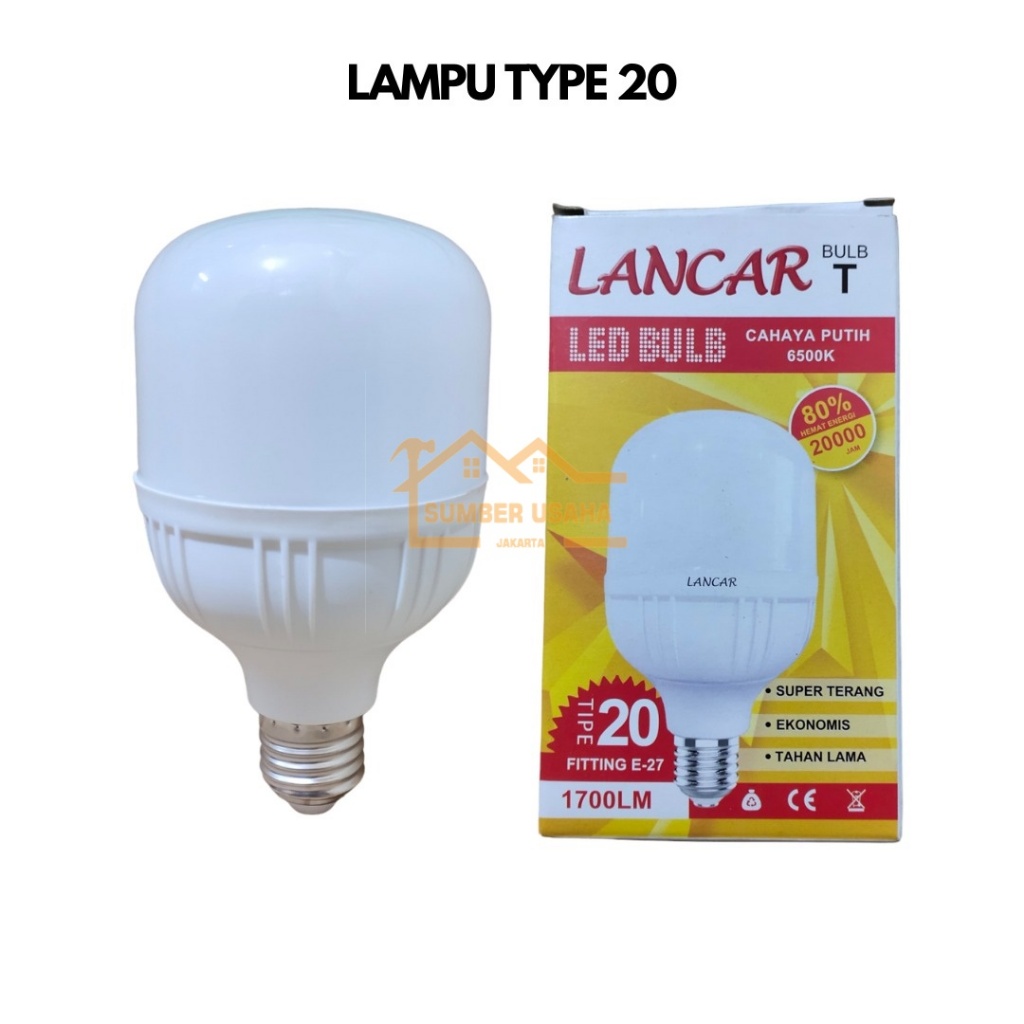 Jual Lampu Led Kapsul Bohlam Led Tabung Bolam Bulb Bulp Putih 20 Watt ...