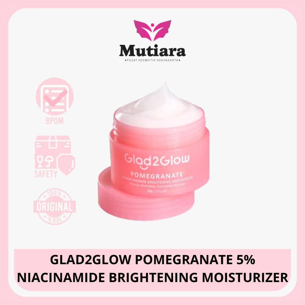 Jual Glad2glow Pomegranate 5 Niacinamide Brightening Moisturizer