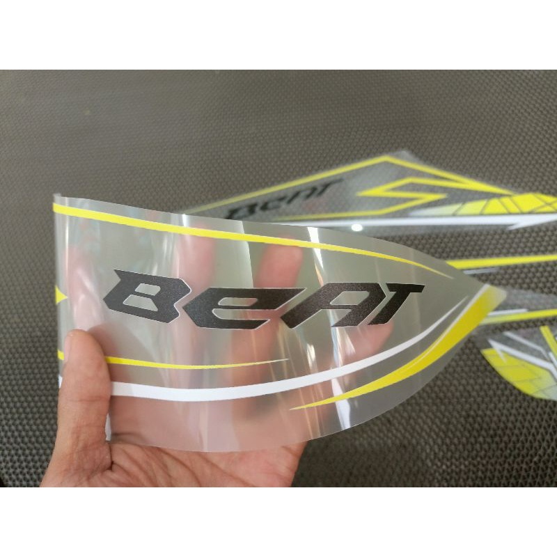Jual STIKER STRIPING BEAT KARBU VARIASI TRANSPARAN SIMPEL LIS KUNING ...
