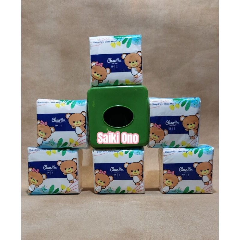 Jual Tisu Paket isi 6 Tissue ukuran setengah Clean Plus Pop Up 200 ...