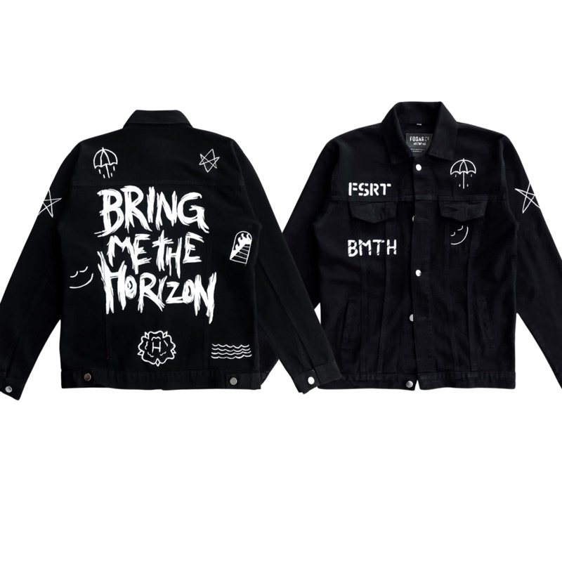 Jual JAKET DENIM NEW BMTH with GLOW IN THE DARK | Shopee Indonesia