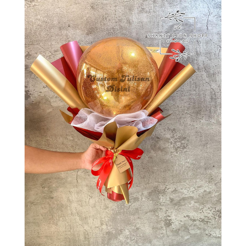 Jual Buket Balon / Buket Balon Glitter / Buket wisuda / buket murah ...