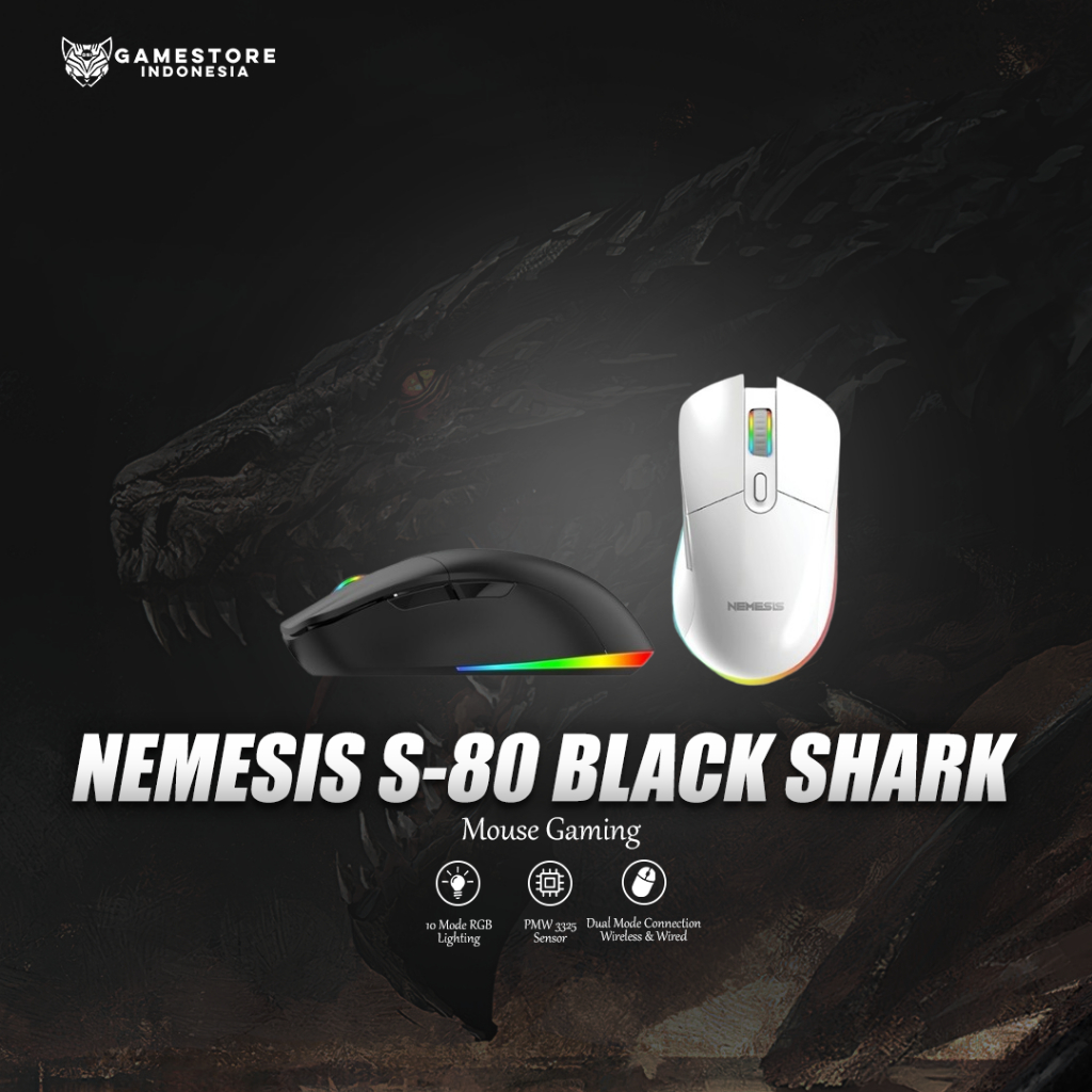 Jual NYK Nemesis S-80 Black Shark Gaming Mouse | Shopee Indonesia
