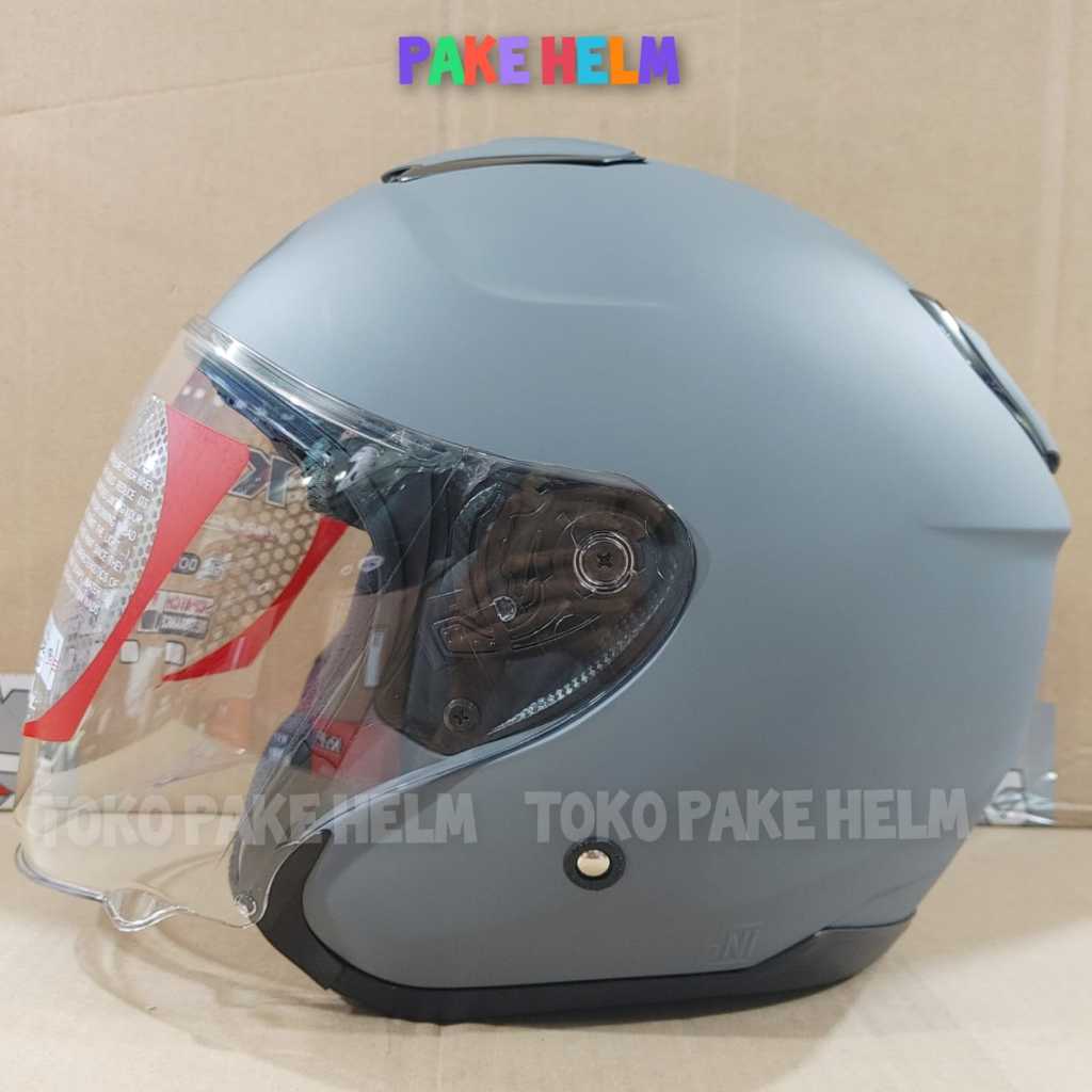 Jual Helm kyt kyoto original gorila grey doff abu half face | Shopee ...
