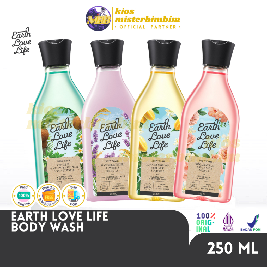 Jual Earth Love Life Fragrance Body Wash 250ML / Perawatan Tubuh Sabun ...