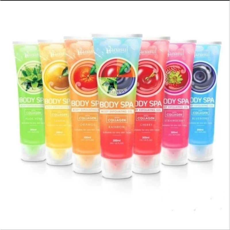 Jual HANASUI BODY SPA 300ml | HANASUI Body SPA Body Exfolating Gel With ...