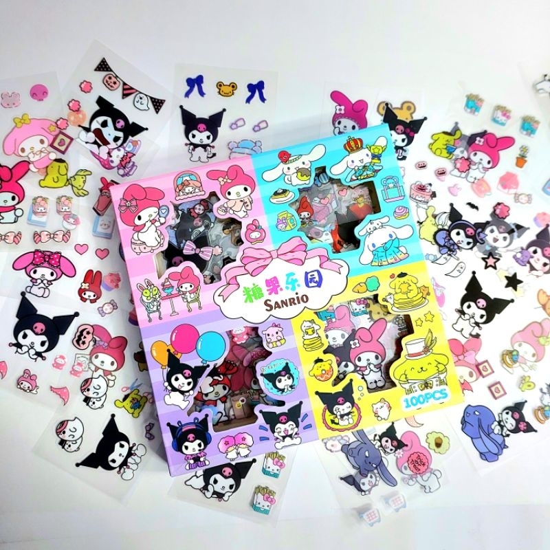 Jual [RENUNGBAYAN] PREMIUM SANRIO IN 1 Box Stiker Freebies Lucu ANTI AIR/WATERPROOF PVC Dekorasi ...