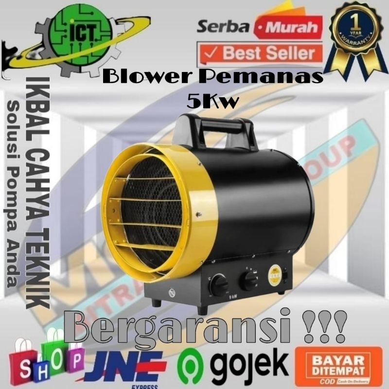Jual Blower Heater 5KW 380V Pemanas Listrik Suhu Tinggi/Pemanas Udara ...