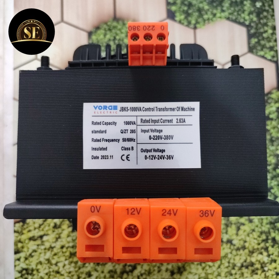 Jual VORGE Transformer Trafo Step Down JBK5 1000VA input 220V 380V output 36V 24V 12V | Shopee ...