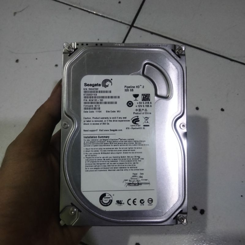Jual hardis internal PS2 sata kapasitas 320 GB SSD sudah terinstal game ...