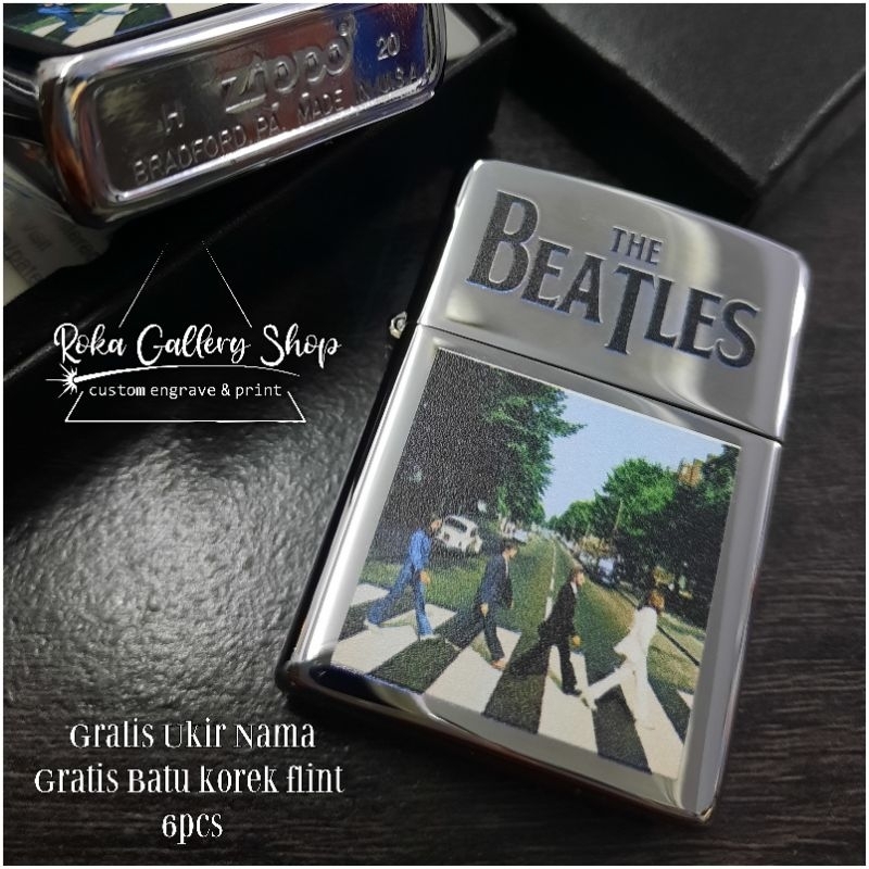 Jual korek api zippo band the beatles abbey road london | Shopee Indonesia