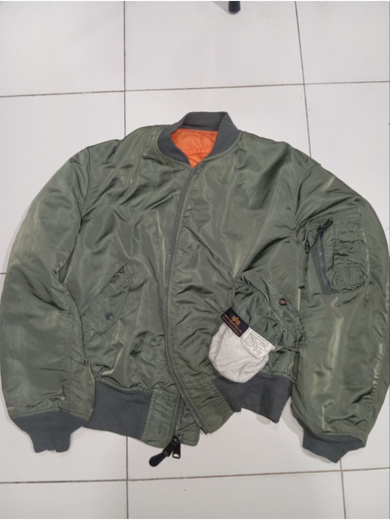Jual JAKET BOMBER MA1 ALPHA INDUSTRIES made in USA | Shopee Indonesia