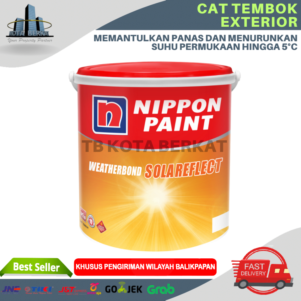 Jual CAT TEMBOK EXTERIOR / NIPPON WEATHERBOND SOLAREFLECT 1L | Shopee ...