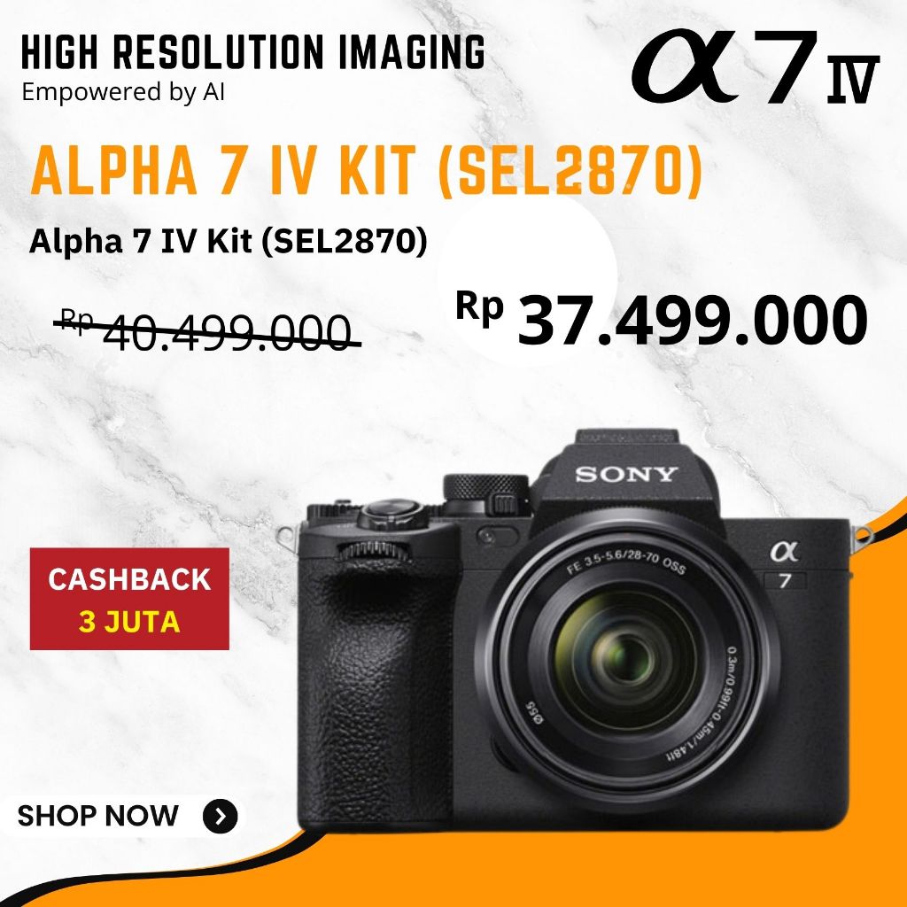 Jual Sony A7IV kit 28-70mm Sony Alpha A7 IV | Shopee Indonesia