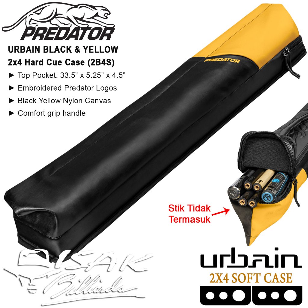 Jual Predator Urbain 2x4 Black Yellow Hard Case - Tas Stick Billiard ...