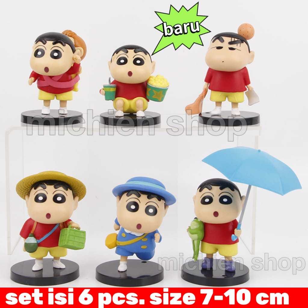 Jual Action Figure Crayon Shinchan Shin Chan Daily Set isi 6pcs ...