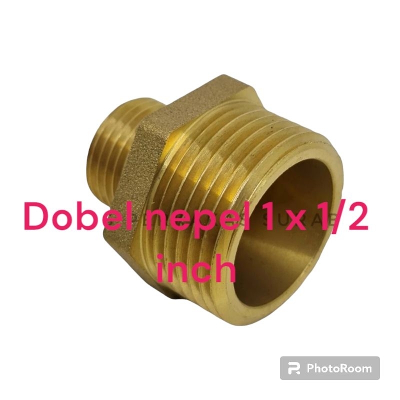 Jual Dobel nepel 1 x 1/2 inch kuningan ,double nipple 1 inch x 1/2 inch | Shopee Indonesia
