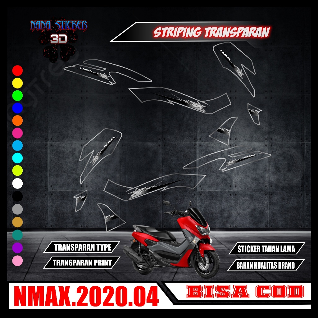 Jual Striping TRANSPARAN YAMAHA NMAX 2020 2023 Variasi Stiker Sticker ...