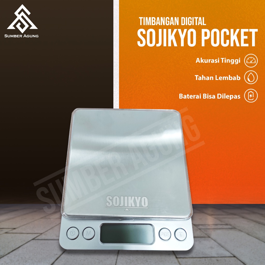 Jual Timbangan Digital Sojikyo Pocket Scale atau Kithcen Scale Portable Kecil Kapasitas 2 kg ...