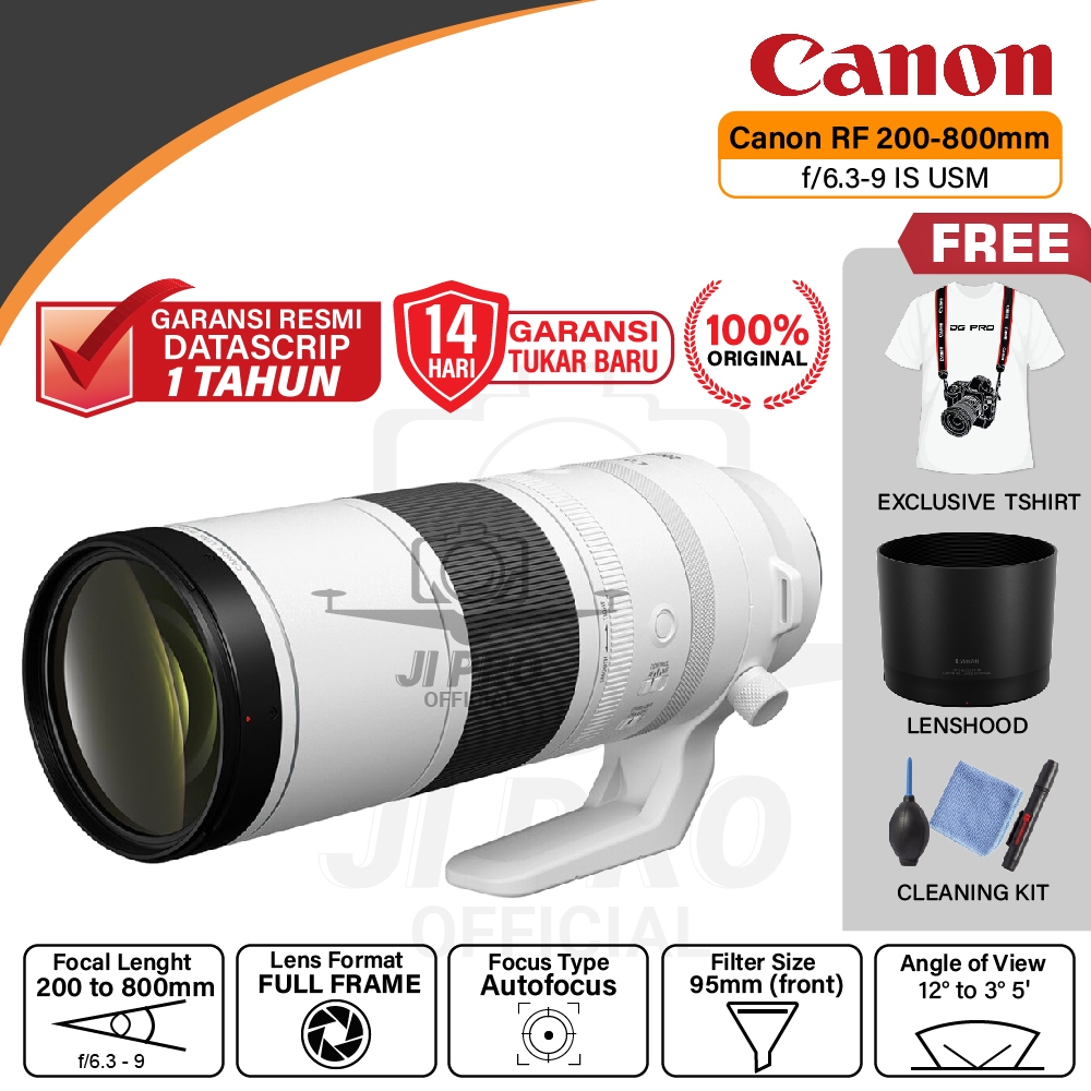 Jual Canon RF 200-800mm f6.3-9 IS USM Canon RF 200-800 mm f/6.3-9 Resmi | Shopee Indonesia