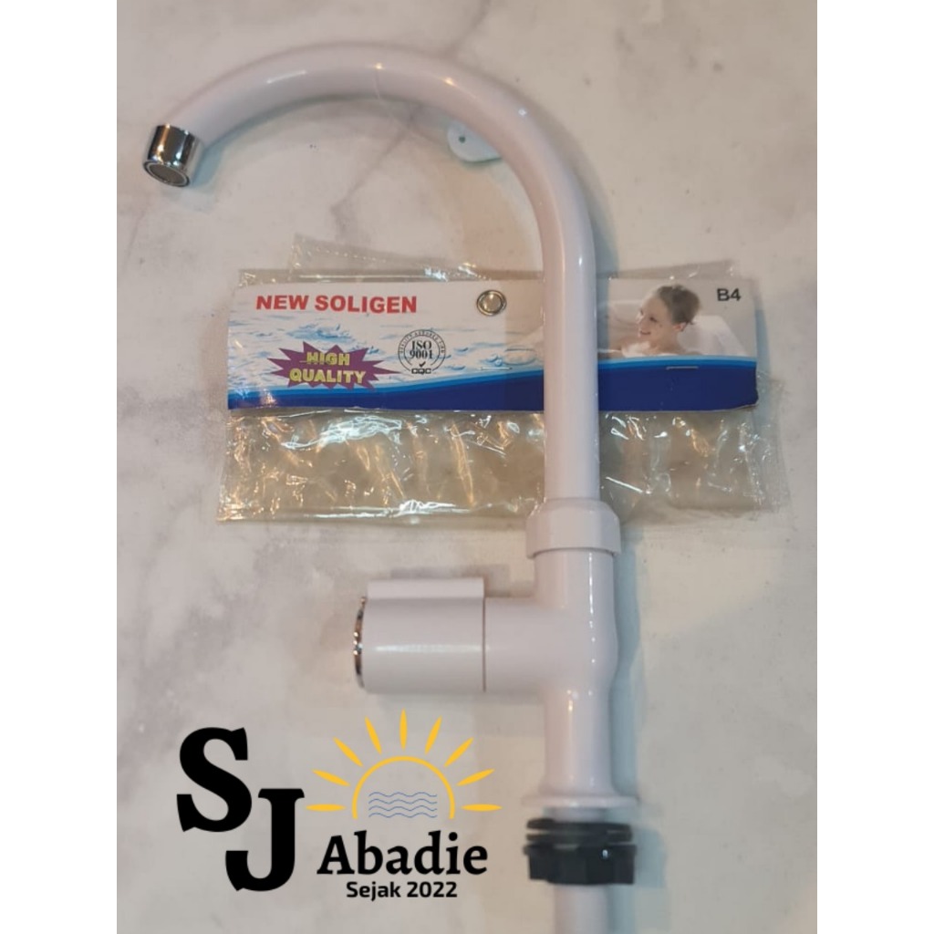 Jual (1 PCS) SOLIGEN Kran Keran Model Angsa Plastik PVC Tipe B4 Putih ...