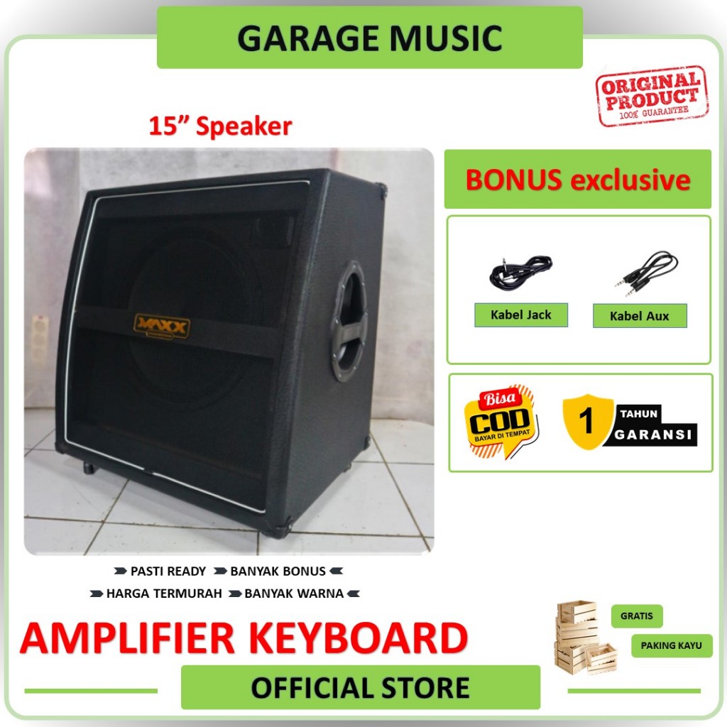 Jual Ampli Keyboard & Drum Elektrik Original 15 Inch 6 Input With USB ...