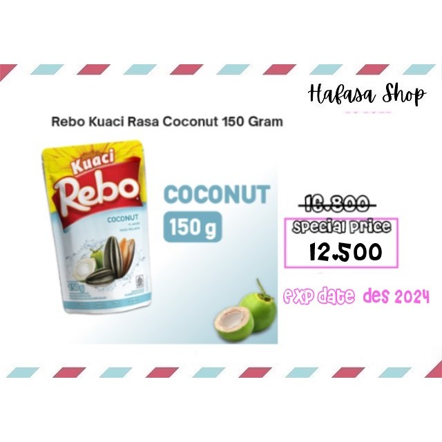 Jual Rebo Kuaci Rasa Coconut 150 Gram | Shopee Indonesia