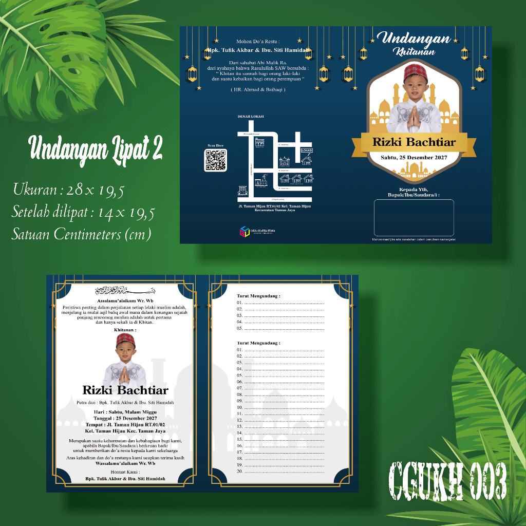 Jual Undangan Khitanan Sunatan Custom Foto Murah Mewah Bandung | Shopee ...