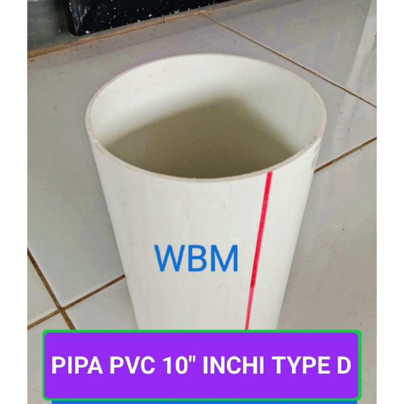 Jual Pipa pvc paralon 10" inchi type D panjang 1 meter 100 cm | Shopee ...