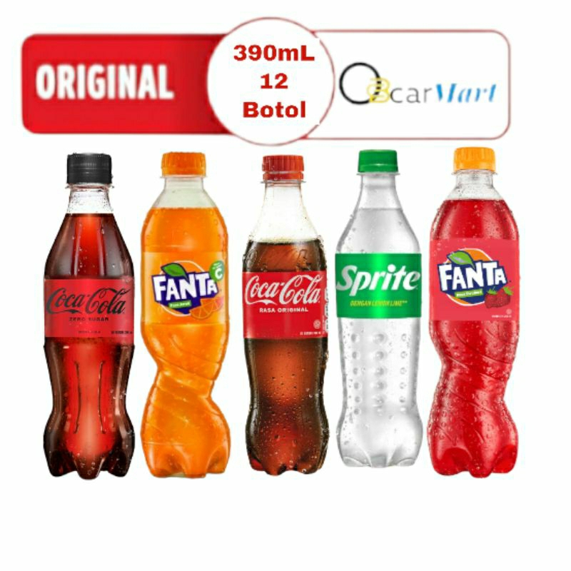 Jual FANTA SPRITE COCA COLA 390ml 1 Pack isi 12 Botol Murah gsv | Shopee Indonesia
