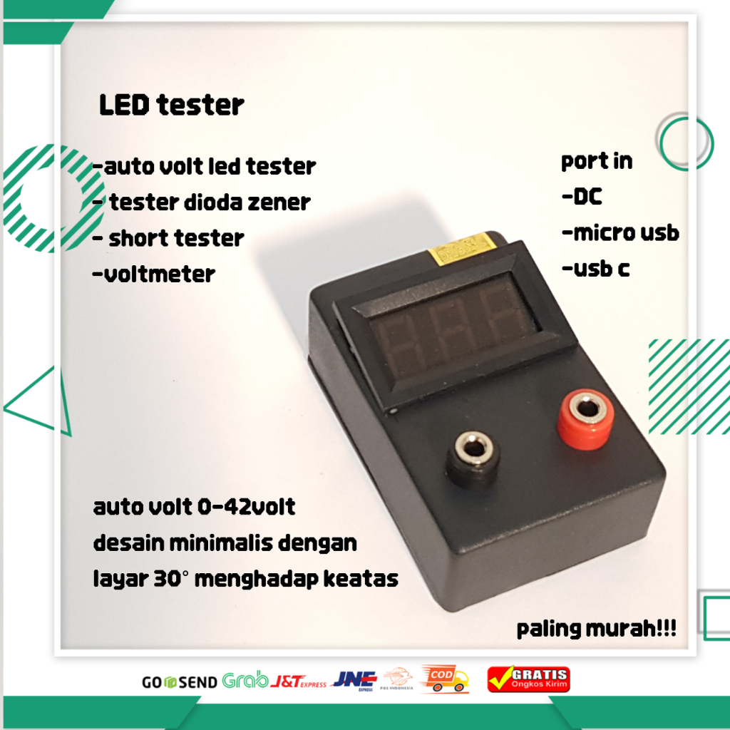 Jual Portable tester, led tester, dioda tester, voltmeter, short tester ...