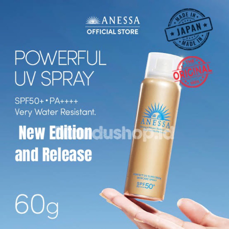 Jual Anessa New Edition Sunscreen Spray SPF 50 Ori 100% | Shopee Indonesia