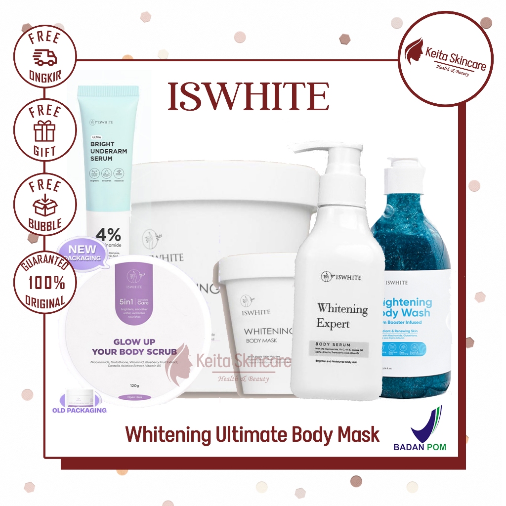 Jual ISWHITE Masker Badan ISWHITE Glow Up Your Body Scrub ISWHITE ...