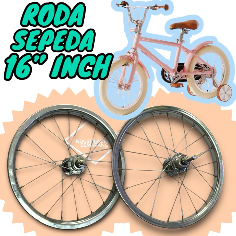 Jual ( 16 INCH ) Roda Wheelset Velg Rims Set Sepeda Ukuran 16 inch Roda ...