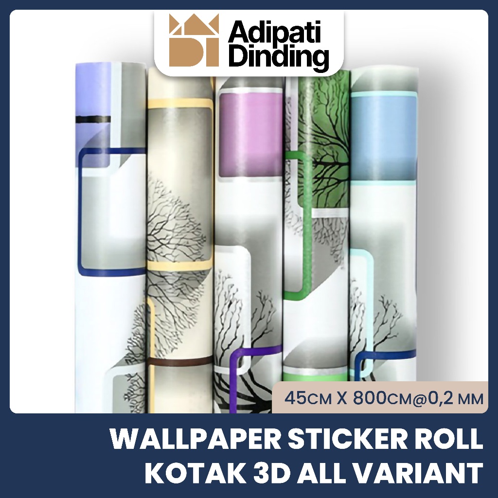 Jual Wallpaper Stiker Dinding Motif Kotak 3D All Variant Wallpaper ...