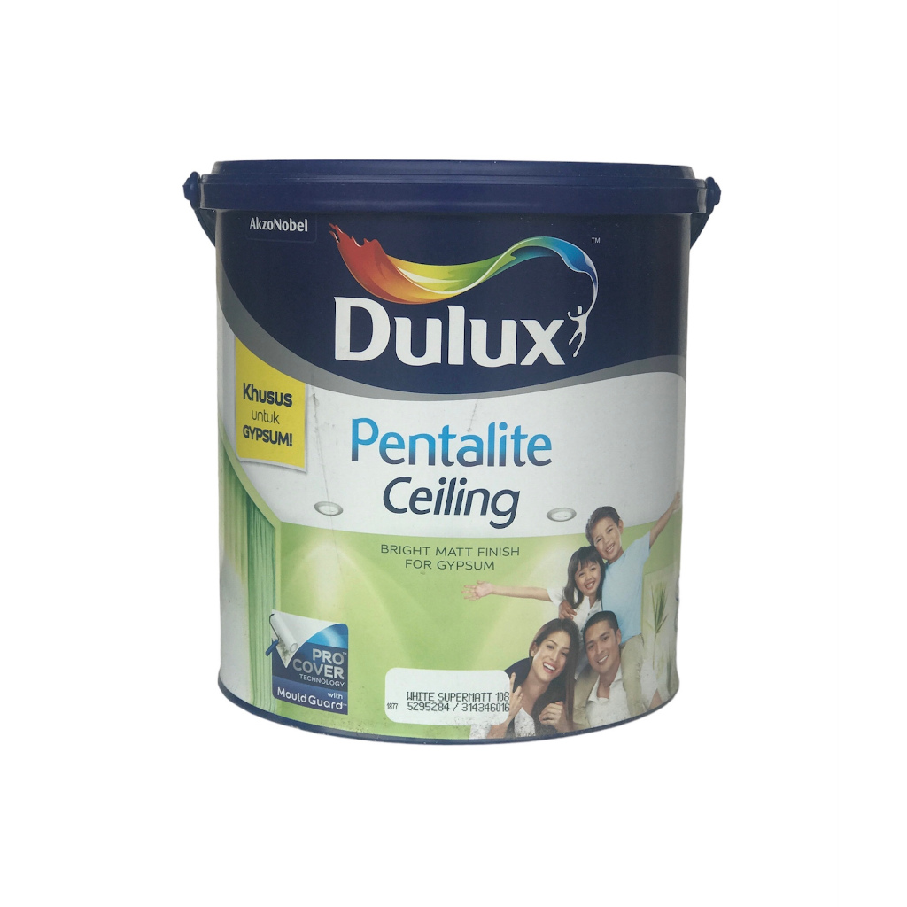 Jual Cat Plafon Gypsum Dulux Pentalite Ceiling White 5kg | Shopee Indonesia