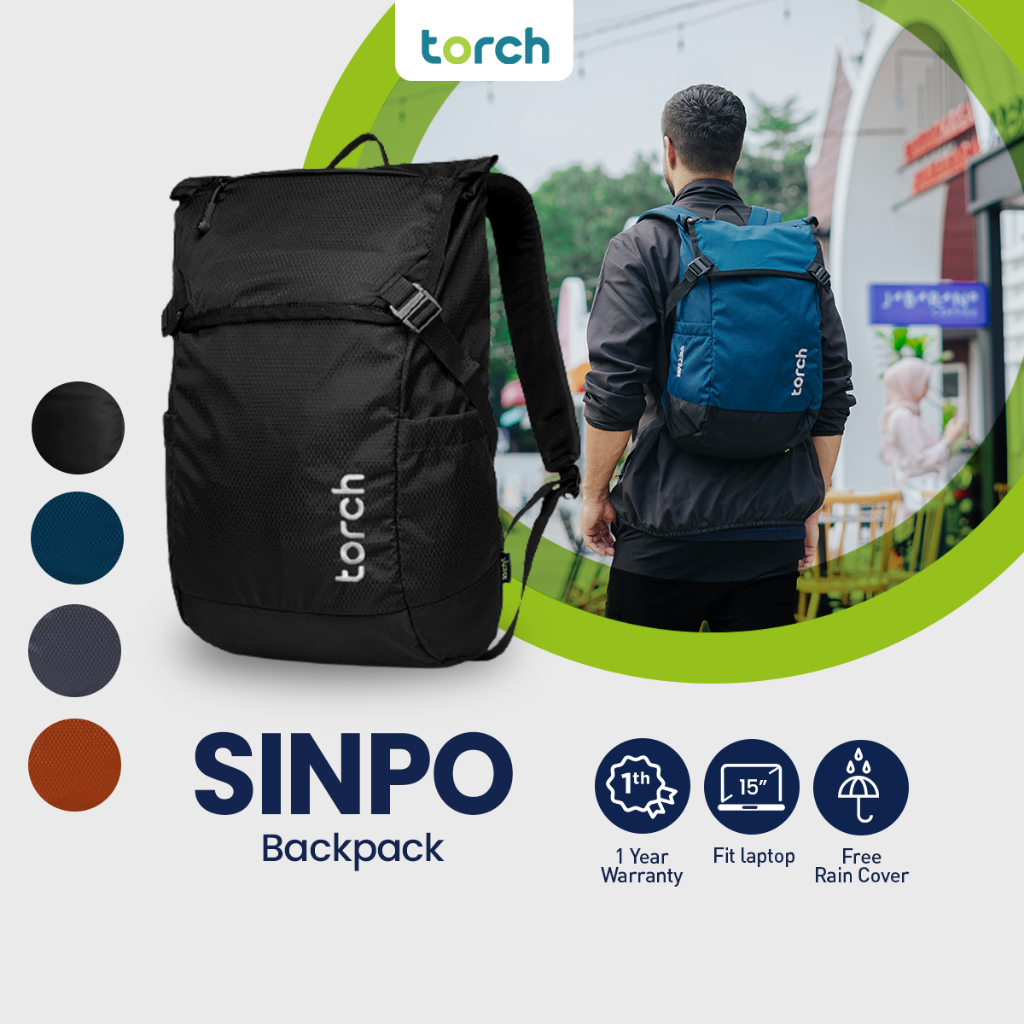 Jual TORCH Sinpo Tas Ransel Punggung Sekolah Kerja Travelling Laptop ...