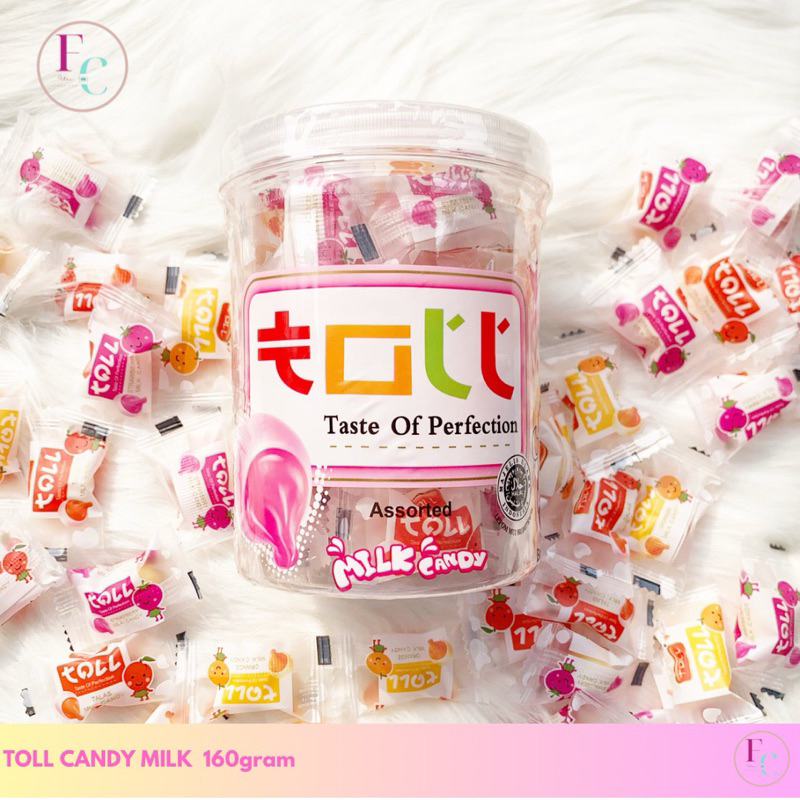Jual Toll milk candy permen susu buah 160gram toples | Shopee Indonesia